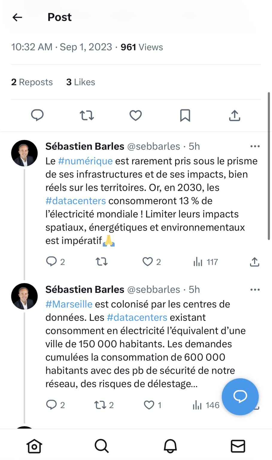 [Zapping] Les data centers toujours dans la ligne de mire de Sébastien ...